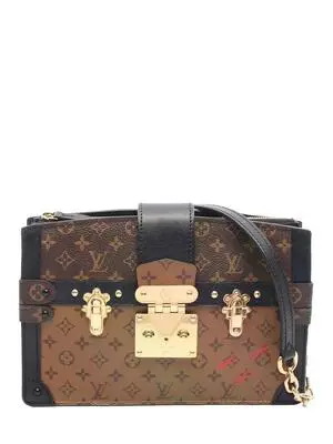 LOUIS VUITTON Monogram Reverse Trunk Clutch Crossbody Bag 2021-2025 - Brown