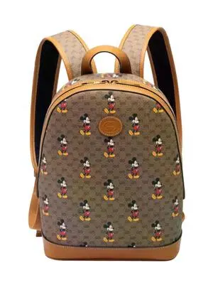 Gucci 2016-2025 Disney Small Micro Gg Supreme Mickey Mouse Dome Backpack - Brown