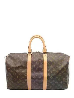 LOUIS VUITTON 2003 Monogram Keepall 45 Travel Bag - Brown