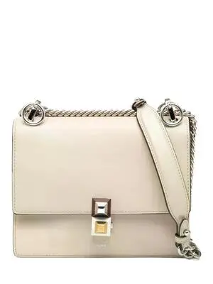 Fendi Small Leather Kan I Crossbody Bag - Brown