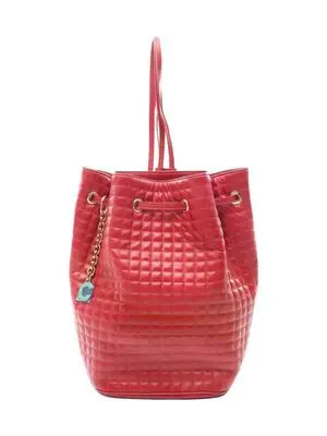 Celine 2010s Quilted Backpack - Red