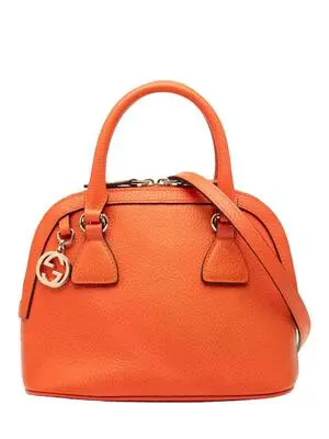Gucci Mini Leather Gg Charm Dome Satchel 2000-2015 - Orange
