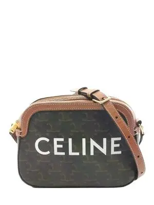 Celine 2000s Triomphe Shoulder Bag - Brown