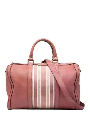 Gucci 2000-2015 Medium Calfskin Web Joy Boston Bag Satchel - Pink