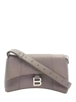 Balenciaga Xs Downtown Leather Shoulder Bag - Grey