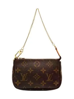 LOUIS VUITTON 2005 Monogram Mini Pochette Accessoires - Brown