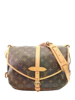 LOUIS VUITTON 2006 Monogram Saumur 30 Crossbody Bag - Brown