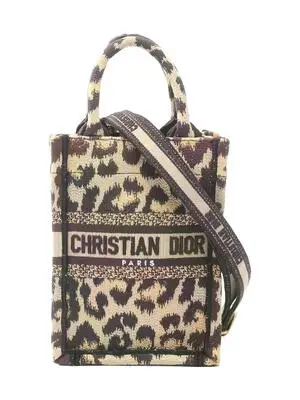 Dior 00s Leopard-print Book Tote - Neutrals