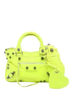 Balenciaga 10s Small Studded Handbag - Yellow