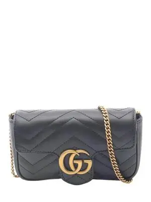 Gucci 20s Mini Logo-plaque Shoulder Bag - Black