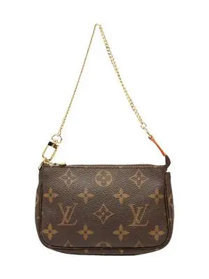 LOUIS VUITTON 2005 Monogram Mini Pochette Accessoires Handbag - Brown