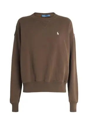 Polo Ralph Lauren Cotton-blend Polo Pony Sweatshirt - Brown