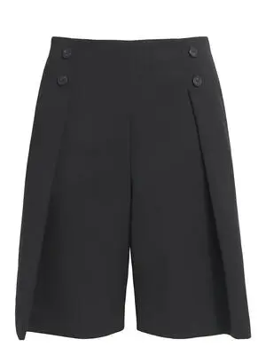 Claudie Pierlot Button Pleat Bermuda Shorts - Black