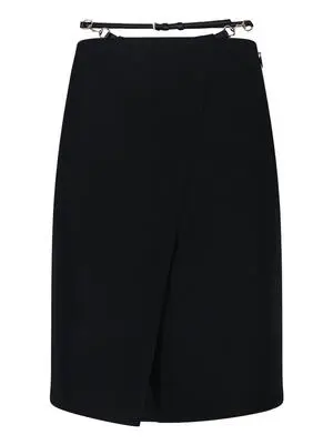 GUCCI Horsebit Detail Midi Skirt
