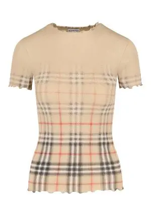Burberry Stretch Cotton Sweater - Beige