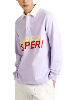 JW Anderson Lilac Super Super Polo Shirt - Purple