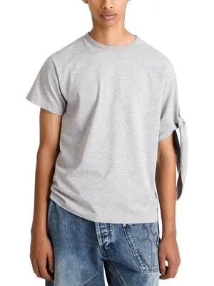 JW Anderson T-shirt With Knotted Sleeve - Grey