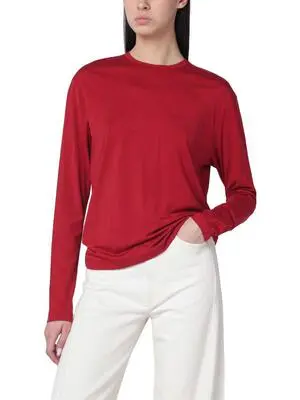 TOTEME Viscose Jersey Knit Top - Red