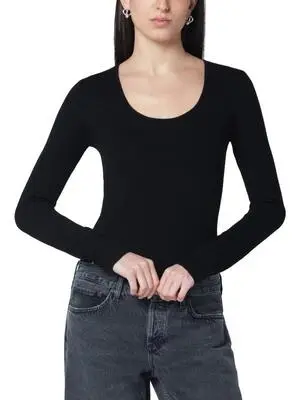 TOTEME Wool-blend Knit Top - Black