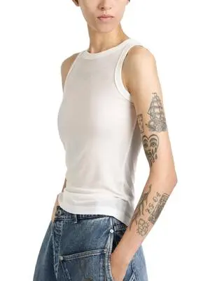 JW Anderson Ribbed Modal Tank Top - White