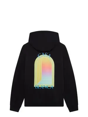 Casablanca Gradient Arch Hooded Sweatshirt - Black