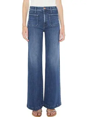 MOTHER MOTHER The Hustler Roller Patch Flare Leg Jeans