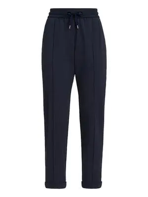Brunello Cucinelli Track Trousers With Monili - Blue