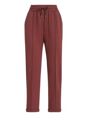 Brunello Cucinelli Track Trousers With Monili - Red