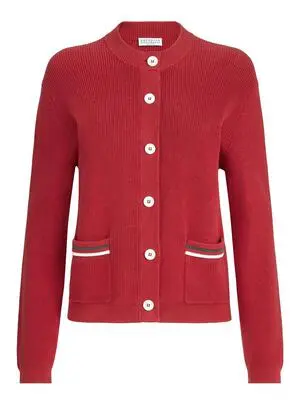 Brunello Cucinelli Cotton Cardigan - Ruby