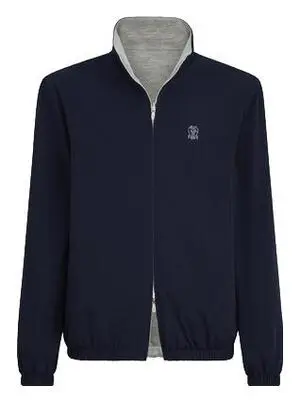 Brunello Cucinelli Nylon Reversible Jacket - Navy Blue