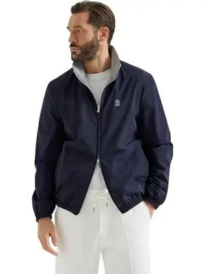 Brunello Cucinelli Nylon Reversible Jacket - Navy Blue