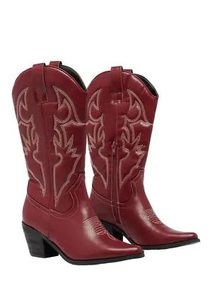 THERAPY AUSTRALIA Pointed Toe Western Boots - Cherry