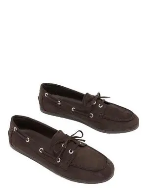 THERAPY AUSTRALIA Sailor Boat Shoe Chocolate Microsuede