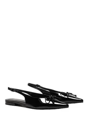 THERAPY AUSTRALIA Lavin Slingback Ballet Flats - Black Patent Pu