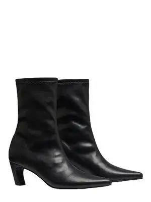 THERAPY AUSTRALIA Sacha Sock Bootie - Blac Stretch-leather