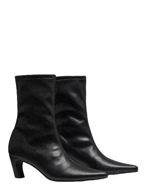THERAPY AUSTRALIA Sacha Sock Bootie - Blac Stretch-leather