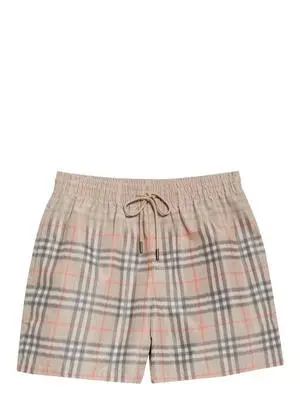Burberry Check Swim Trunks - Sand Ip Check