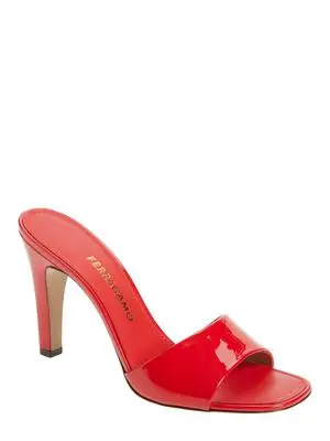 FERRAGAMO Tatiana Slide Sandal - Flame Red Biscotto Flame Red