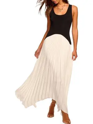 Ramy Brook Davinia Pleated Sleeveless Dress - Ivory