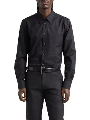 ALEXANDER MCQUEEN Skull Print Classic Placket Shirt