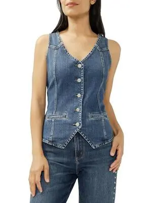 SILVER JEANS CO. Longline Denim Vest - Clapham