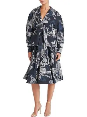 TEMPERLEY LONDON Anniversary Belted Jacket - Twilight