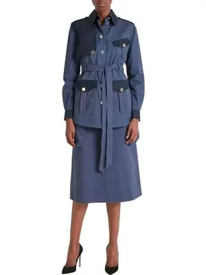 TEMPERLEY LONDON Victory Shirt Jacket - Sea Blue