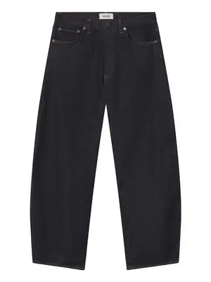 AGOLDE Luna Pieced High-rise Tapered Jeans - Dark Indigo