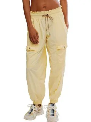 Free People FP Movement Rogue Paperbag Cargo Pants Sunlit Yellow