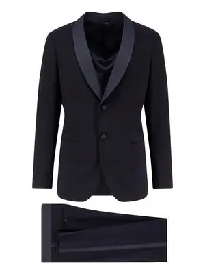 Giorgio Armani Virgin Wool Tuxedo - Blue