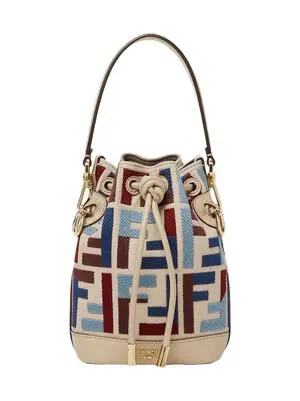 Fendi Mon Tresor Ff Embroidered Bucket Bag - Multicolor