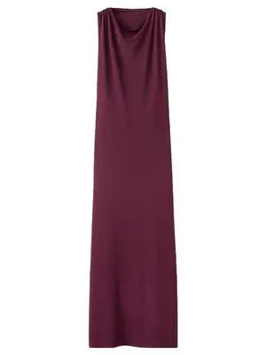 Mango Racerback Maxi Dress Burgundy
