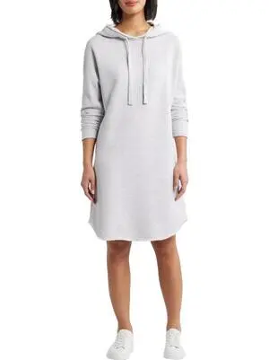 Frank & Eileen Mini James Hooded Sweater Dress - Gray Melange