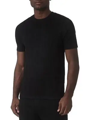 MAUVAIS Tanami Textured Stretch Slim Tee Black